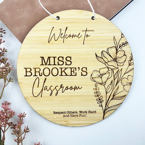 Personalised Classroom Wall Plaque - Colour and Spice Pty Ltd