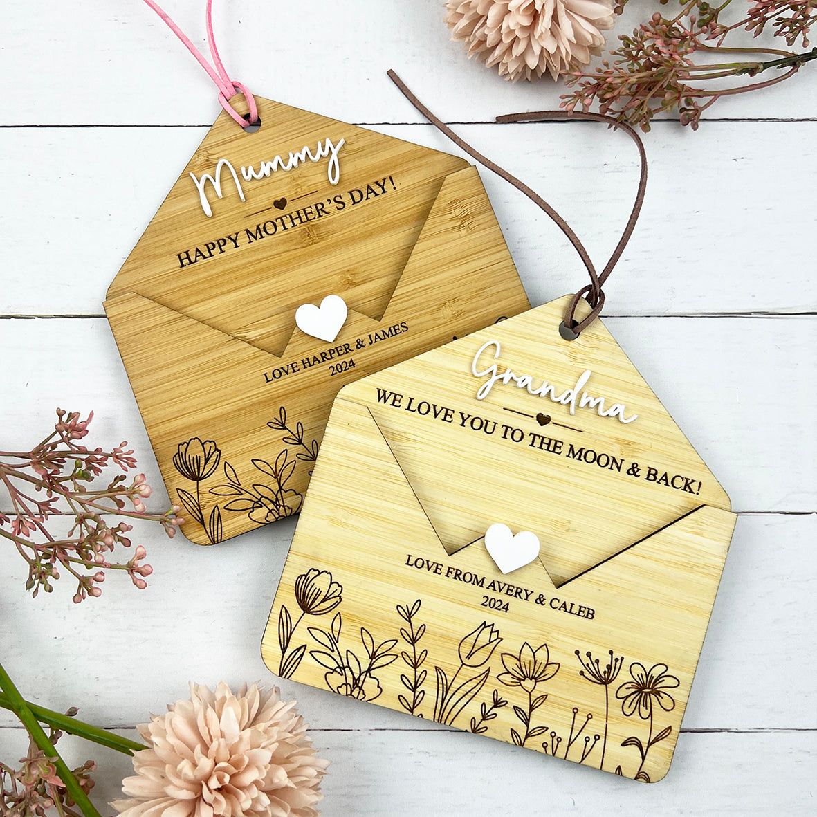 Mother's Day Personalised Bamboo Envelope - Colour and Spice Pty Ltd