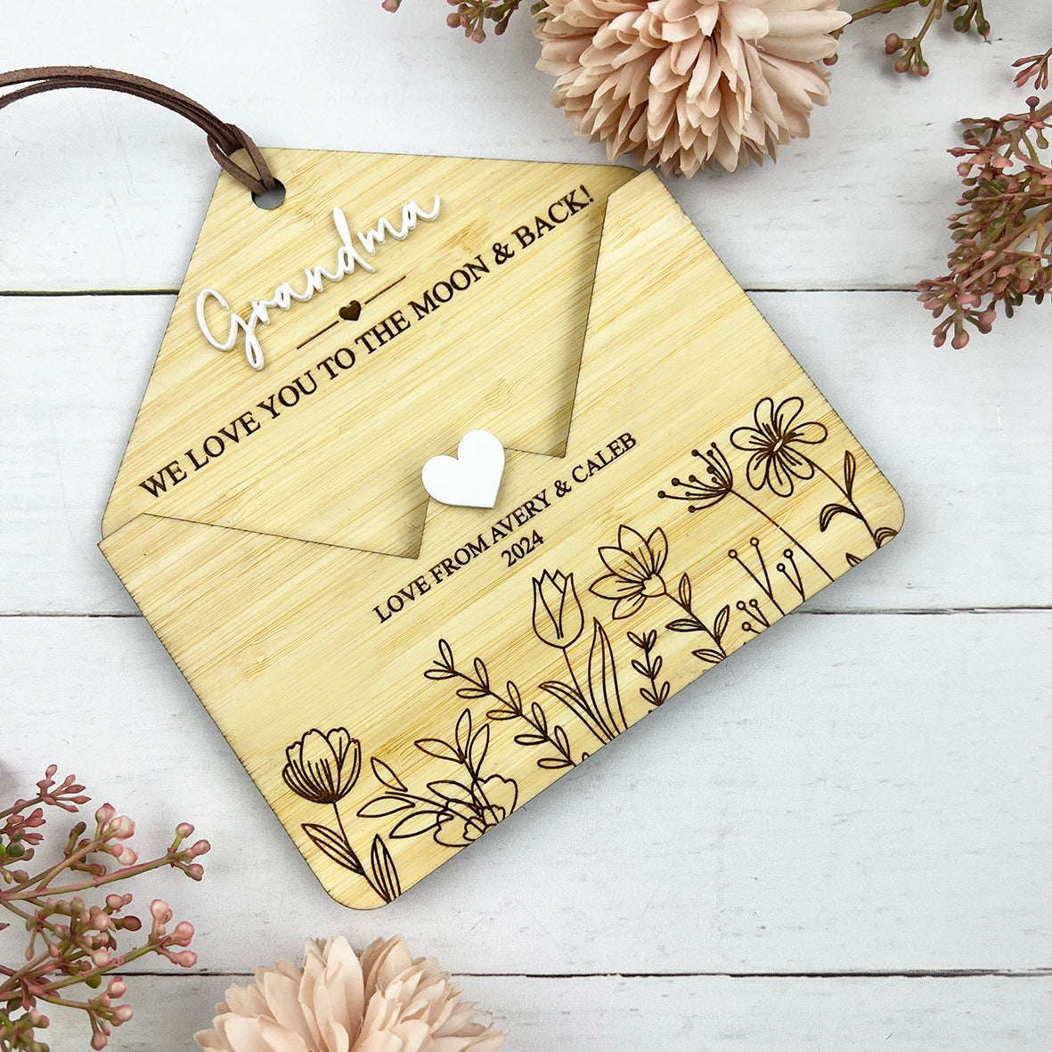 Mother's Day Personalised Bamboo Envelope - Colour and Spice Pty Ltd