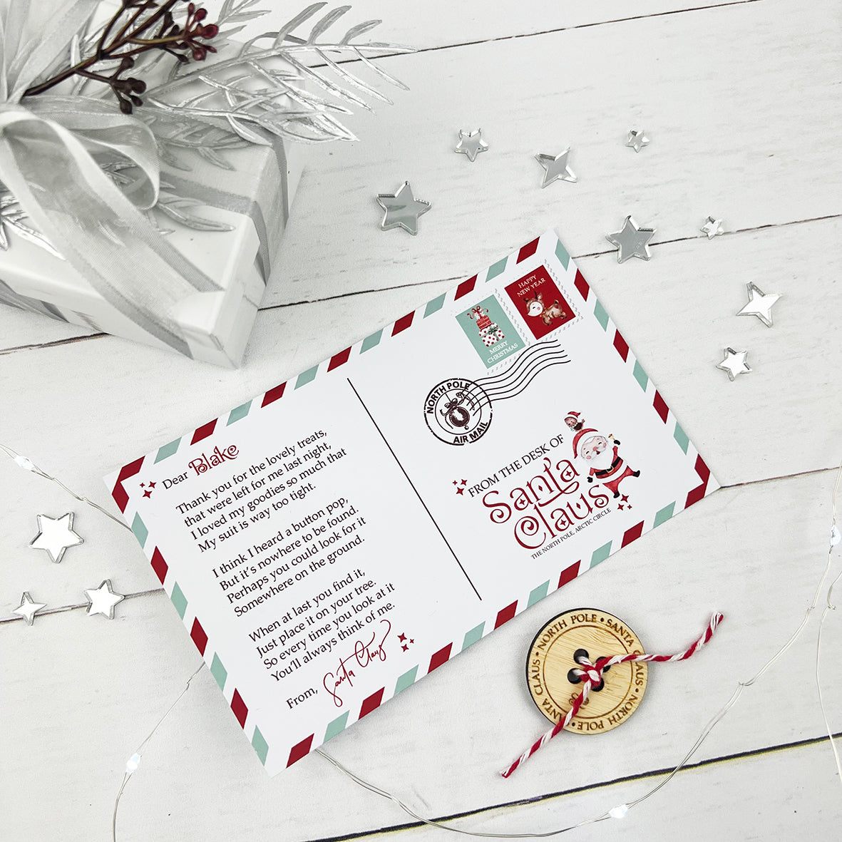 Santa's Lost Button & Personalised Postcard – Colour and Spice Pty Ltd