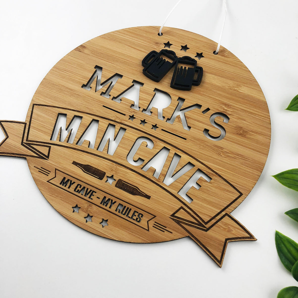 Man Cave 3D Personalised Wall Hanging - Colour and Spice Pty Ltd