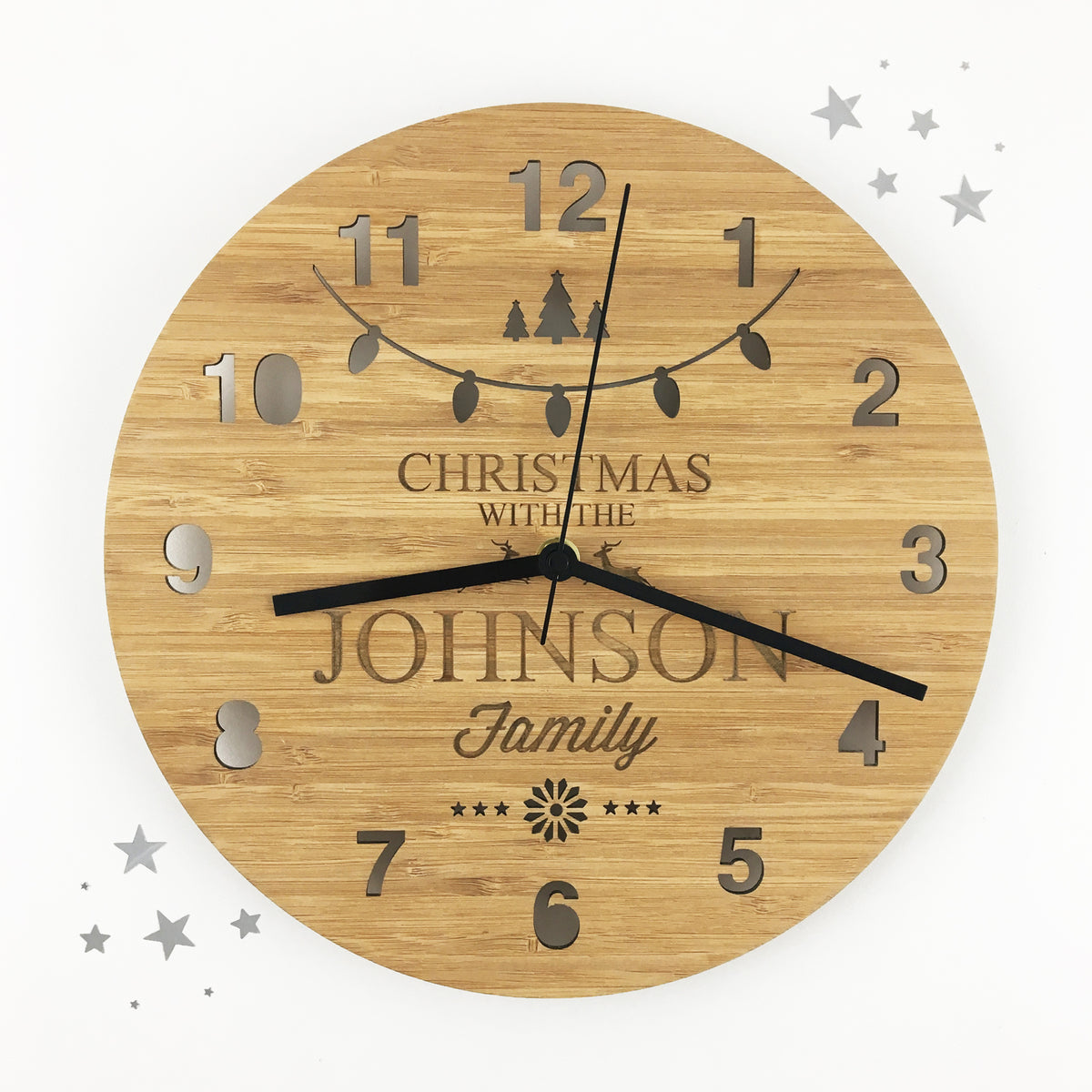 Christmas Bamboo Wall Clock – Colour and Spice Pty Ltd