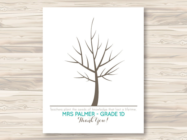Teacher Finger Painted Tree (downloadable file) - Colour and Spice Pty Ltd
