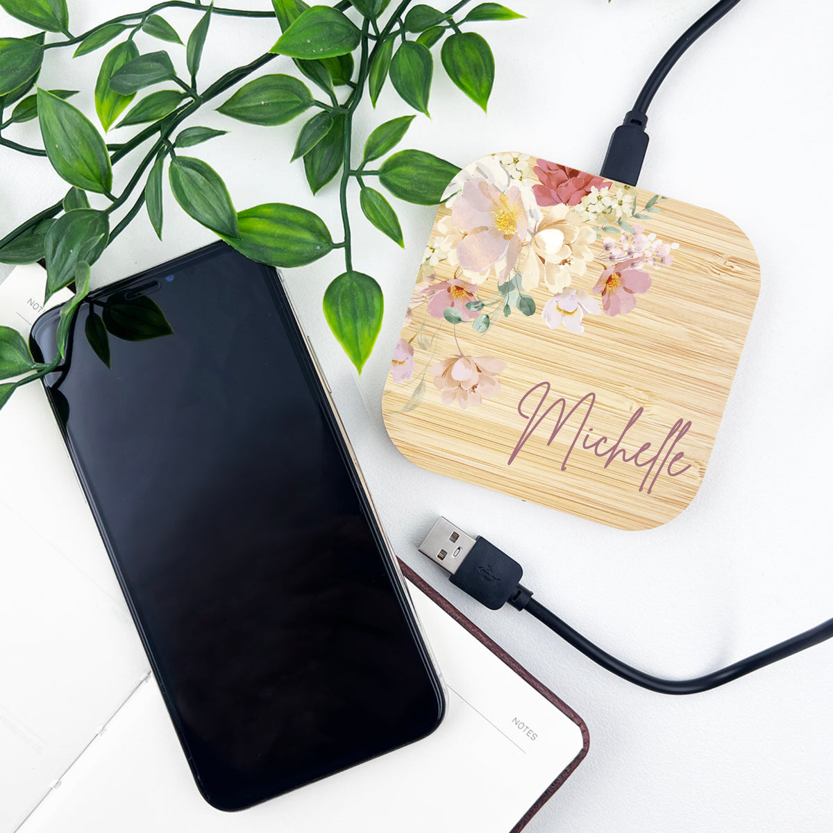 Floral Spray Wireless Mobile Phone Charger – Colour and Spice Pty Ltd