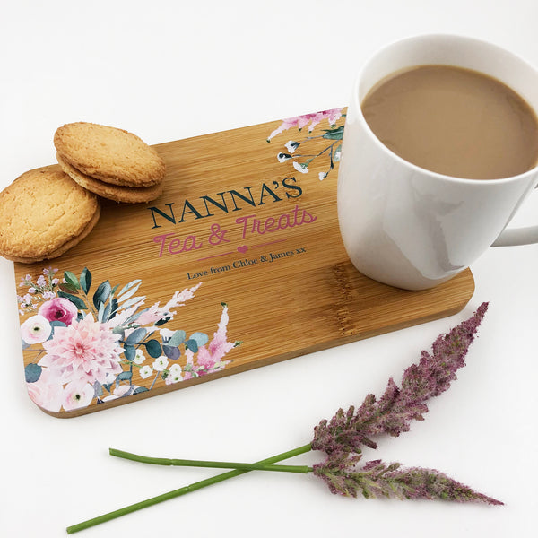 Tea & Treats Bamboo Serving Board - Colour and Spice Pty Ltd