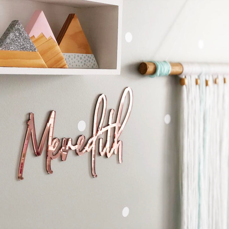 Personalised Tall Script Acrylic Names (various colours) - Colour and ...