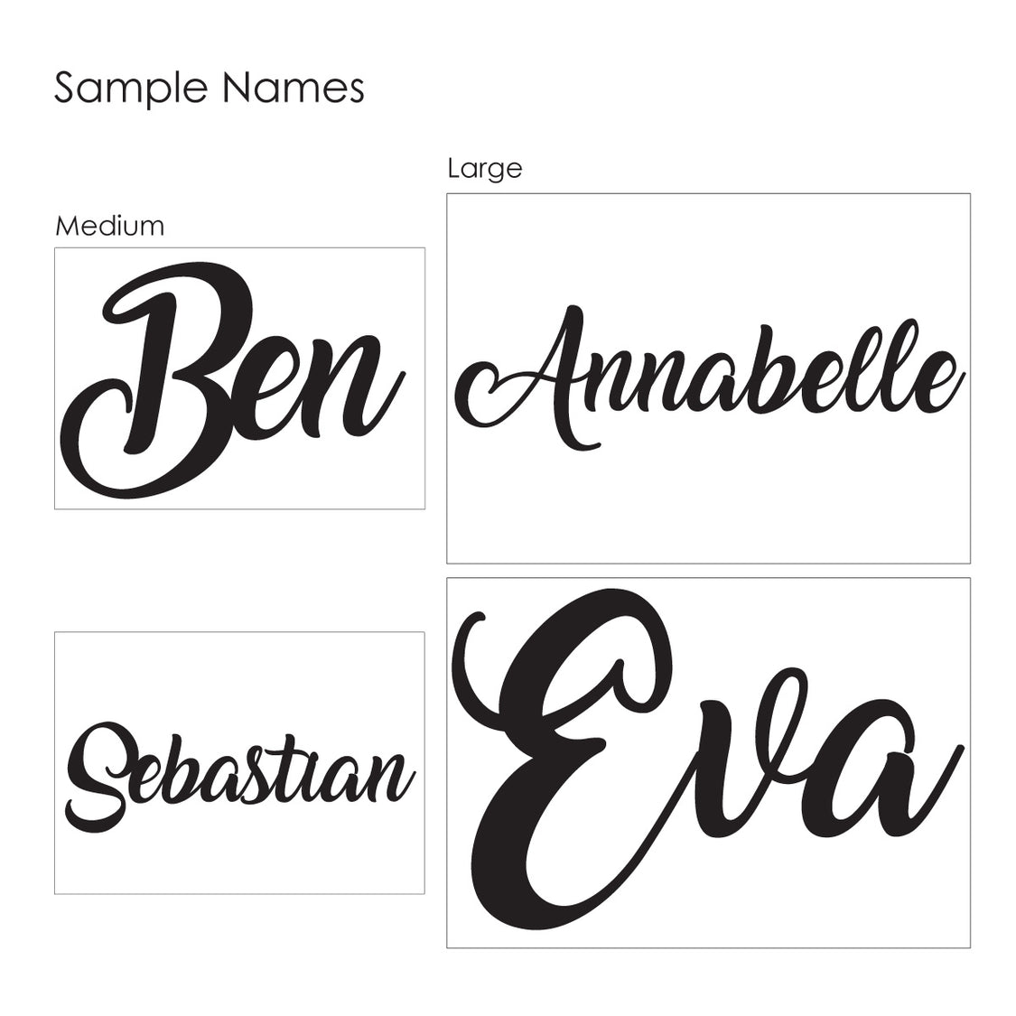 Cursive Name Plaque (with cut outs) – Colour and Spice Pty Ltd