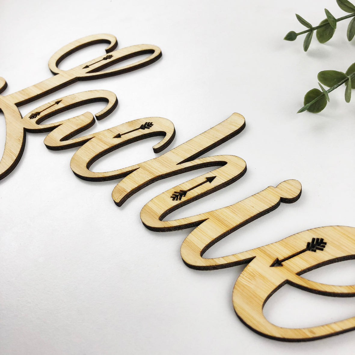 Cursive Name Plaque (with cut outs) - Colour and Spice Pty Ltd