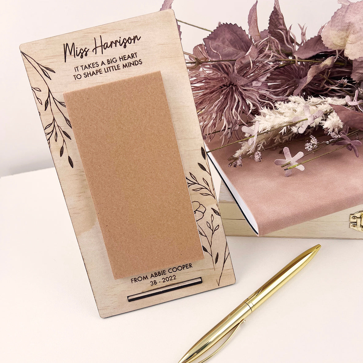 Personalised Teacher Notepad Stand - Colour and Spice Pty Ltd